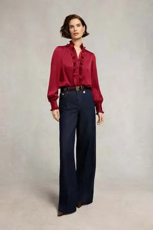 Holland Cooper Ria Ruffle Shirt Deep 's