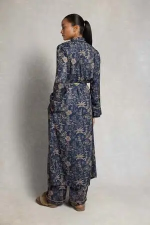 Holland Cooper Satin Robe Twilight