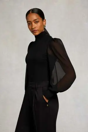 Holland Cooper Supersoft Balloon Sleeve Top 's