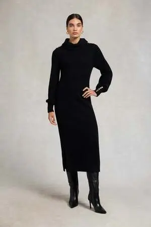 Holland Cooper Berkeley Roll Neck Dress 's - Black