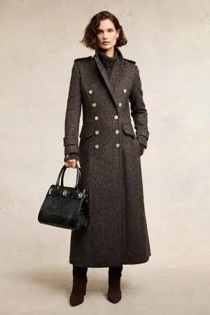 Holland Cooper The Great Coat Herringbone 's - Walnut