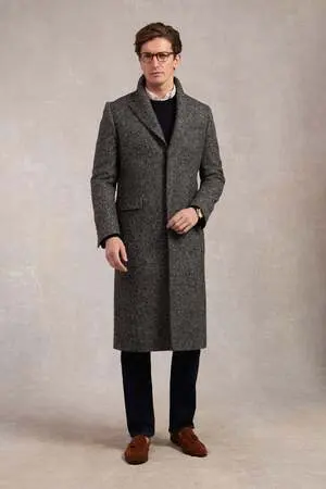 Holland Cooper The Fairford Coat Herringbone 's - Ebony