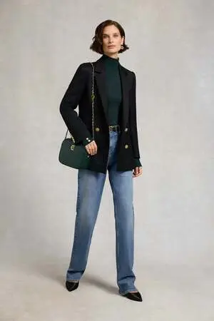 Holland Cooper Buttoned Knit Roll Neck Deep 's