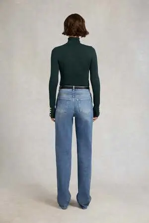 Holland Cooper Buttoned Knit Roll Neck Deep 's