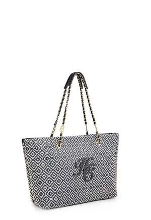 Holland Cooper Amalfi Straw Tote Geo