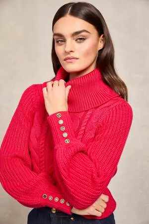 Holland Cooper Corded Roll Neck Knit 's