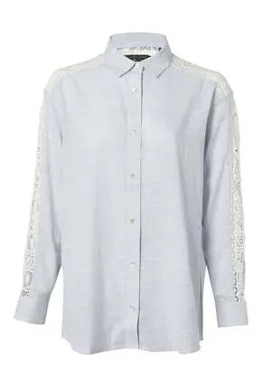 Holland Cooper Cotton Lace Shirt Pale 's