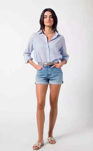 Holland Cooper Cotton Lace Shirt Pale 's