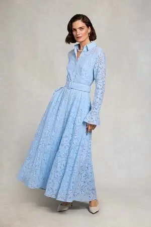 Holland Cooper Annabel Lace Dress Pale 's
