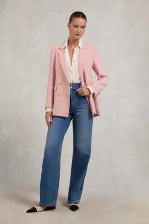 Holland Cooper Double Breasted Blazer Linen 's