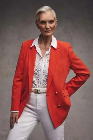 Holland Cooper Double Breasted Blazer Linen 's