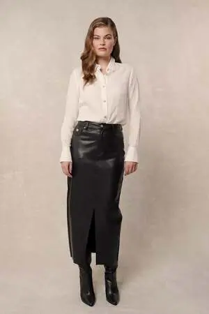Holland Cooper Faux Leather Maxi Skirt 's