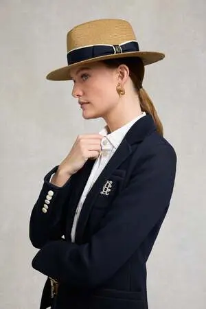 Holland Cooper Francesca Hat Navy Bow 's 53-54cm 's
