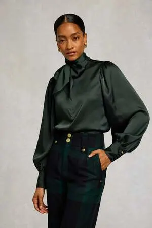 Holland Cooper Ariella Blouse 's - Emerald
