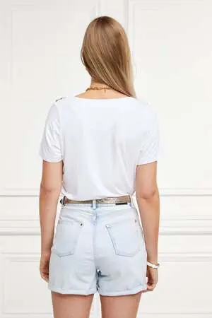 Holland Cooper High Rise Denim Short Wash 's