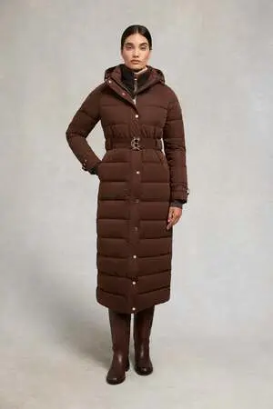 Holland Cooper Arosa Luxe Longline Coat 's - Walnut