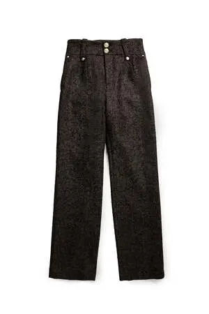 Holland Cooper High Waisted Straight Trouser Herringbone 's
