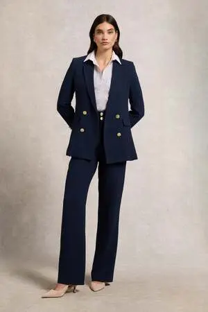 Holland Cooper High Waisted Straight Trouser Linen 's