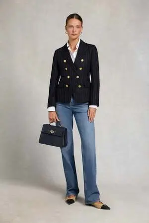 Holland Cooper Knightsbridge Blazer Chalk Pinstripe