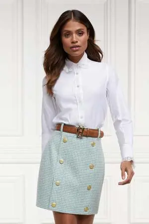 Holland Cooper Knightsbridge Skirt Houndstooth 's - Teal