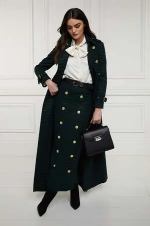 Holland Cooper Knightsbridge Maxi Skirt Houndstooth 's