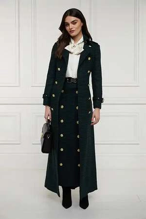 Holland Cooper Knightsbridge Maxi Skirt Houndstooth 's
