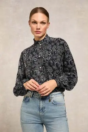 Holland Cooper Lilibet Blouse Floral 's - Navy