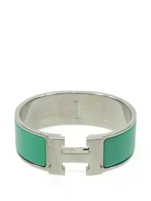 Hermès Clic-clac H Enamel Bracelet - Silver