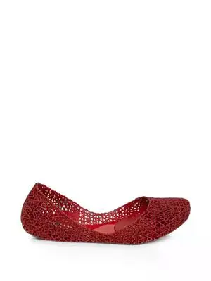 Melissa X Campana Papel Glitter-effect Ballet Flats
