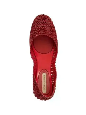 Melissa X Campana Papel Glitter-effect Ballet Flats