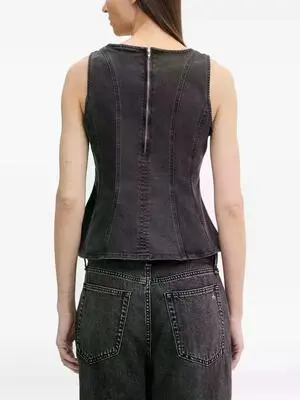LEVI'S Leighton Peplum-hem Denim Top