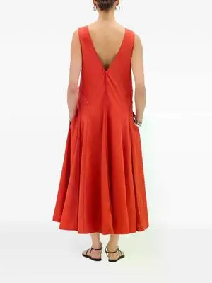 Another Tomorrow Pleated Maxi Dress