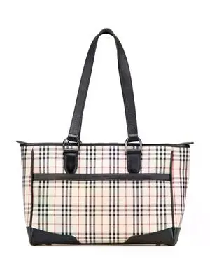 Burberry 2000-2017 House Check Canvas Tote Bag - Brown