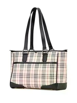 Burberry 2000-2017 House Check Canvas Tote Bag