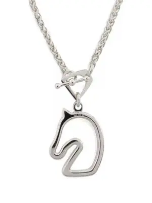Hermès Tonnerre Horse-head-pendant Necklace