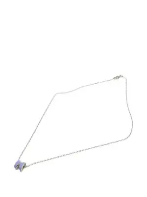 Hermès Mini Pop H Enamel Necklace - Silver
