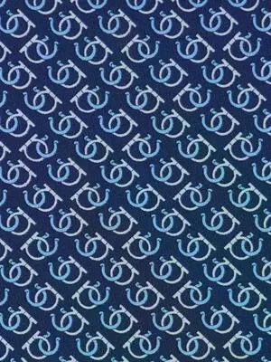 FERRAGAMO Good Luck Print Silk Tie - Blue