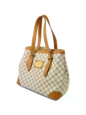 LOUIS VUITTON Mm Damier Azur Hampstead Tote Bag