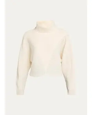 Simkhai Orlienne Ribbed Turtleneck Wrap Sweater