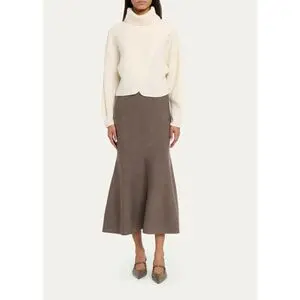 Simkhai Orlienne Ribbed Turtleneck Wrap Sweater
