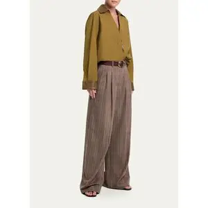TWP A Case Of You Cotton-leather Blouse