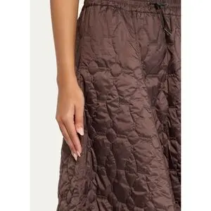 Brunello Cucinelli Quilted Volume A-line Midi Skirt