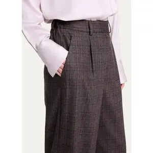 TWP Hudson Checked Pleated Straight-leg Pants