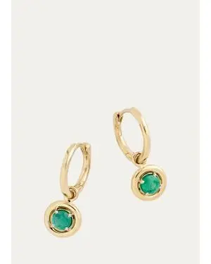 Jamie Wolf 18k Round Edge Drop Hoop Earrings