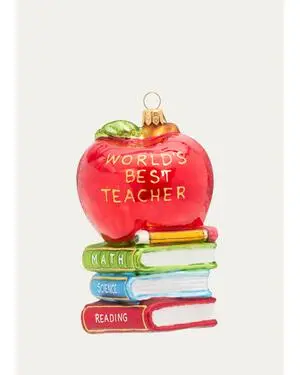 IMPULS World's Best Teacher Glass Ornat - Multi