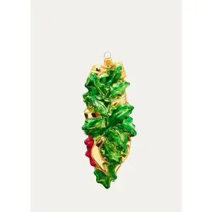 IMPULS Christmas Poinsettia Glass Ornat