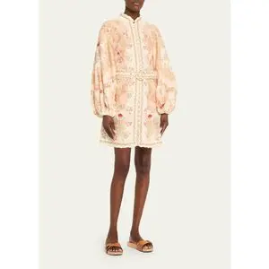 Zimmermann Daylight Long-sleeve Mini Dress