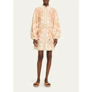 Zimmermann Daylight Long-sleeve Mini Dress