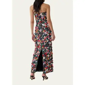Carolina Herrera Embellished Strapless Ankle Dress