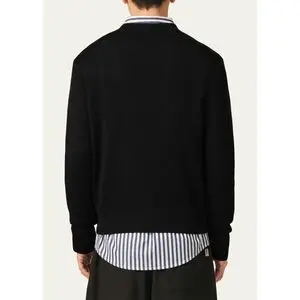 AMI Paris Merino Wool De Coeur V-neck Cardigan